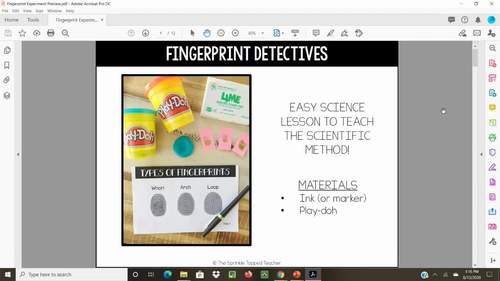 Fingerprint Science Experiment | Forensics by The Sprinkle Topped Teacher