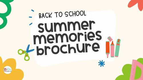 Back to School Activity│Summer Memories Writing Brochure│Grades 1-5│No Prep