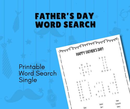 Father's Day Word Search by Games By George | TPT