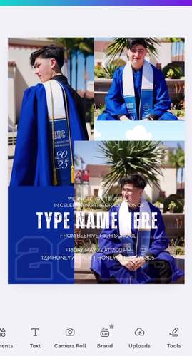 Graduation Announcement Canva Template | Senior Grad Party Class of 2025