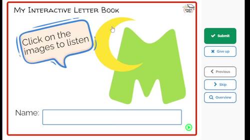 Letter M Interactive Book for Kindergarten | Alphabet Activities Boom cards