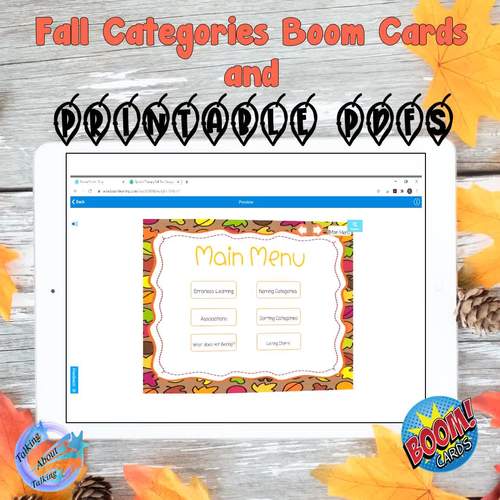 Speech Therapy Fall Fun Categories - Distance Learning | TPT