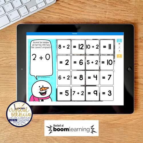 Adding With 2 Mystery Winter Animal | Fact Fluency Reveal a Picture ...