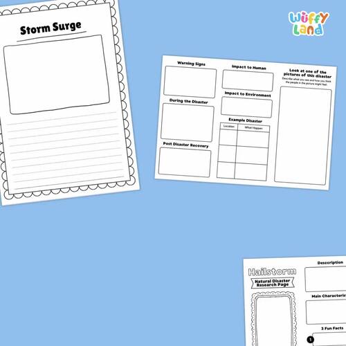 STORM SURGE Natural Disaster Research Project | Earth Science Worksheets