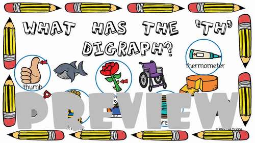 Consonant Digraph TH Worksheets, game and PPT Slides by Miss YCWang