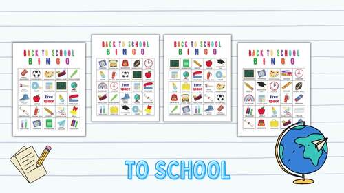 Back to School Bingo Games School Activity First Day Classroom ...