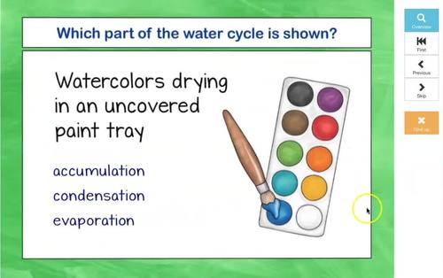 Water Cycle Boom Cards Level 2 (Self-Grading with Audio Options)