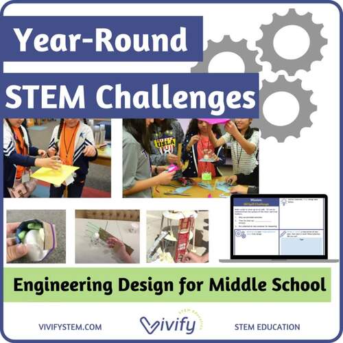 Year-Round STEM Engineering Challenges Bundle (Middle School STEM)