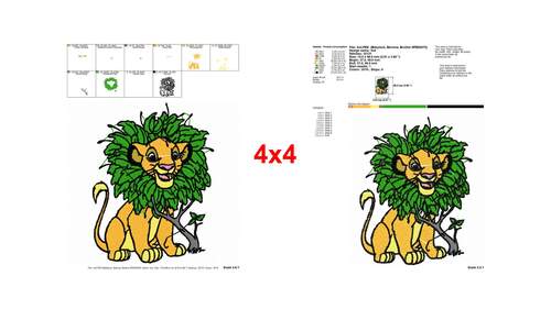 The Lion King Simba Cub With Leaf Mane Sitting And On Pride Rock Iconic ...