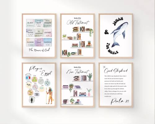 Christian Preschool Education BUNDLE, Scripture Posters, Bible Cards ...