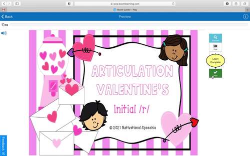 Initial /r/ Articulation Valentines by Motivational Speechie | TpT