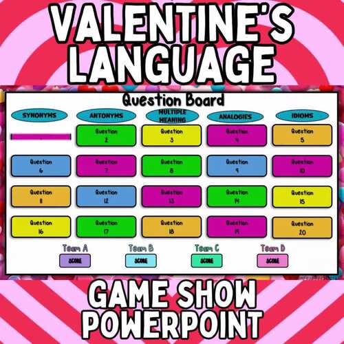 NO Print Valentine's Language Game Show PowerPoint Activities by Ivybee ...
