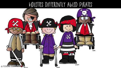 Kidlettes clip art, Differently Abled, Pirates Mini by Melonheadz Clipart