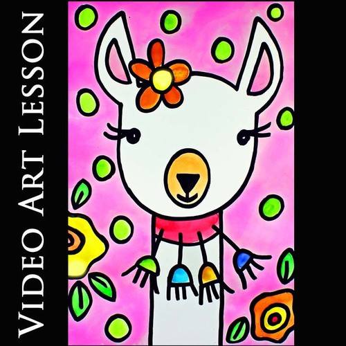 CUTE LLAMA & FLOWERS | Drawing & Painting Art Project | Hispanic ...