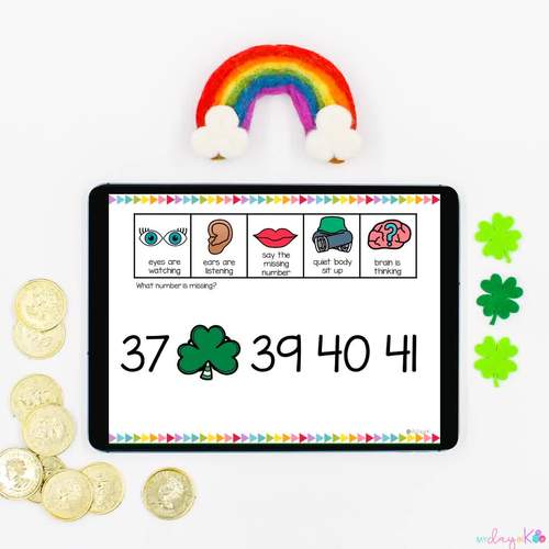 March Math Warm-Up | Kindergarten Digital Math Warm-Ups | Google Slides