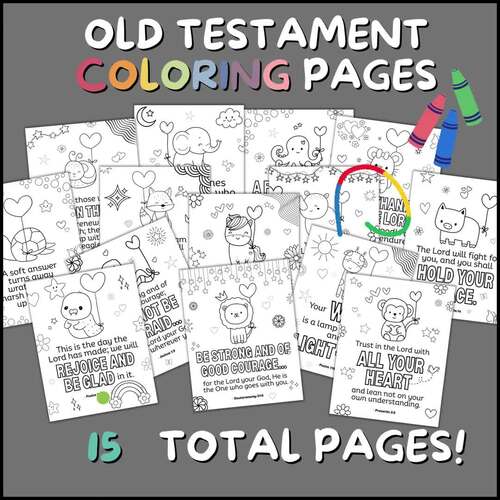 Bible Verse Coloring Pages for Kids | Old Testament Scripture Coloring ...