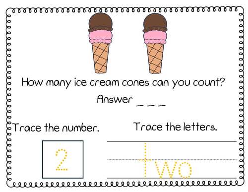 Counting & Tracing Numbers 1-20 Preschool Kindergarten printables ...