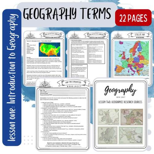 Geographic Research Sources - Geography Lesson for 5th grade | TPT