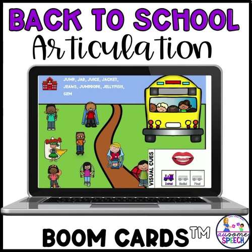 Boom Cards Back to School Articulation Games for Speech Therapy, Cycles ...