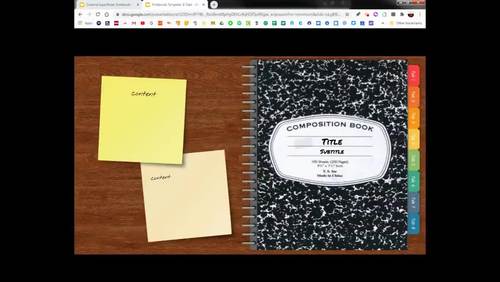 Spiral Notebook Interactive Google Slides, Traditional Theme | TPT