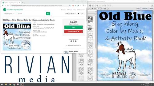 Old Blue - Sing Along, Color by Music, and Activity Book by Rivian Media