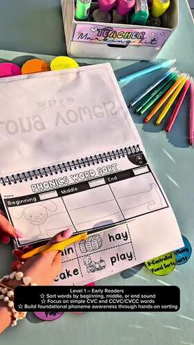 Word Sorts Booster Book | Science of Reading Differentiated K-2 Phonics