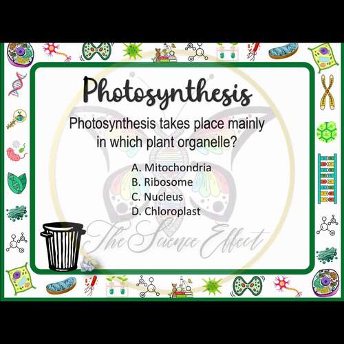 Photosynthesis Crumple & Shoot Game ~ Trashketball Science Review Game