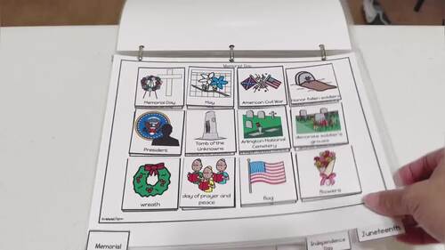 AAC Communication book for Holidays by The Adapted Classroom | TPT