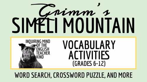 "Simeli Mountain" by the Brothers Grimm Vocabulary Games (Fairy Tale ...