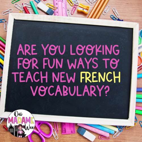 FRENCH ALL YEAR Vocabulary Word Wall Card BUNDLE // Cartes de Vocabulaire