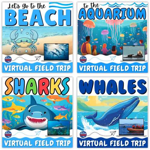 End of the Year & Summer Virtual Field Trip Bundle | Ocean & Marine Animals