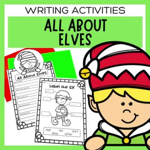 Christmas Elf Writing Activities | All About Elves | Christmas Worksheets