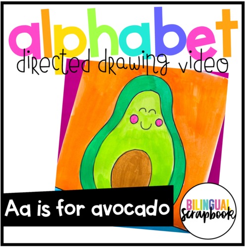 Aa is for Avocado - Alphabet Directed Drawing Video | TpT