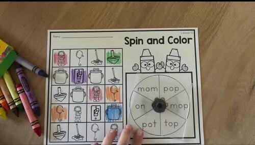 UFLI Aligned- Lessons 35a-53 -Fun and Games: Spin and Color | TPT