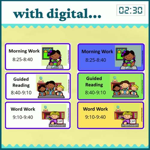 Visual Classroom Schedule by The Responsive Educator | TPT