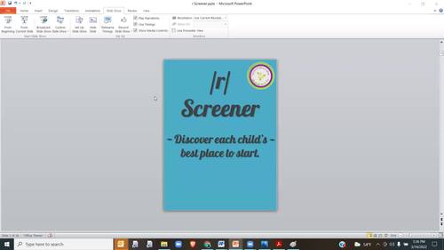 /r/ Screener: Discover each child's best place to start; /r/ Probe