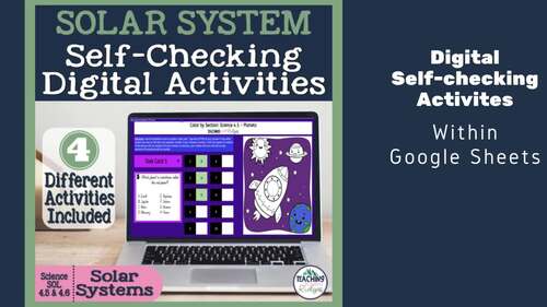 Solar System Google Sheets Activities - Self-Checking | TPT