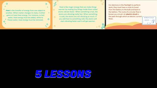 Physical Science Comprehension PowerPoints Light Heat Electricity Magnetism