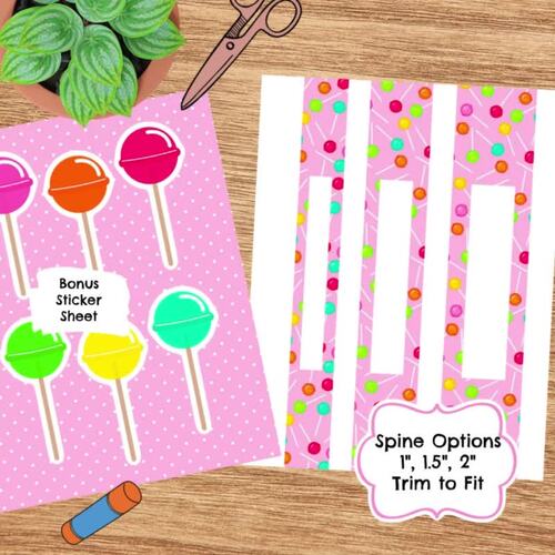 Printable Binder Cover and 15 Page Planner Set Stickers 8.5x11 PDF Pink ...