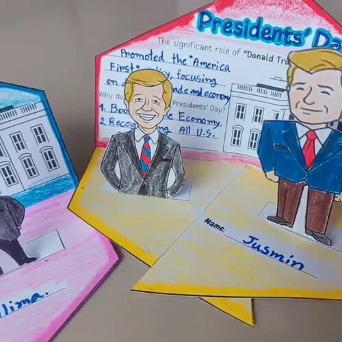 Presidents' Day 3D Craft & Writing Prompts Activities /Election Day