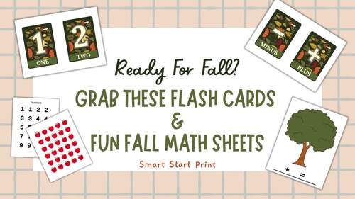 Fall Math Activity | Flashcards & Worksheet | Elementary by Smart Start ...