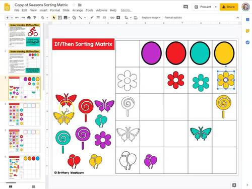 Sorting Matrix Coding 4 Seasons Conditionals Hour Of Code Tpt