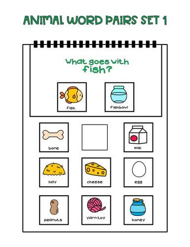We Go Together | 10 Interactive Flip Books | Word Associations | TPT