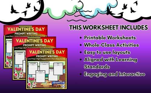 Valentine’s Day Writing Prompts for Kids | Grades 2-8 | Journaling Made Fun
