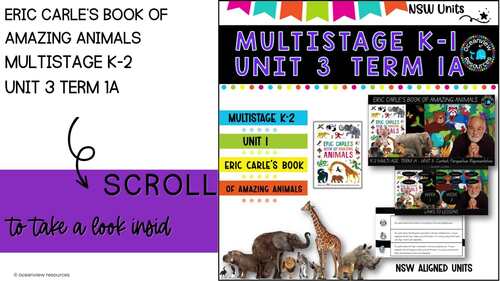 ERIC CARLE'S AMAZING ANIMALS MultiStage K-2 Unit3 comp B ENGLISH TERM ...