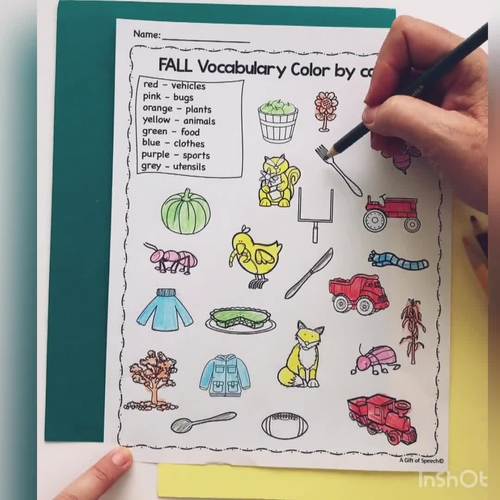 Fall Language NO PREP Speech Therapy Activities for Multiple Skills and ...