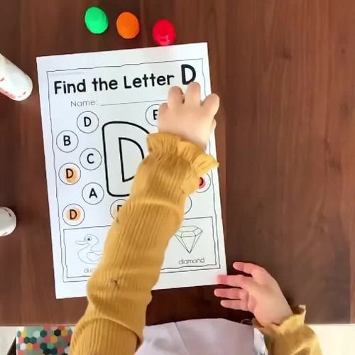 Alphabet Pracitce Worksheets for Fine Motor Skills - Find the Letter