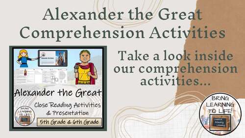 Alexander the Great Close Reading & Comprehension Activities | 5th–6th ...