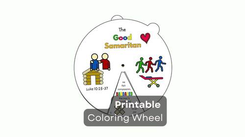 The Good Samaritan Coloring Wheel, Printable Sunday School Craft, Bible ...