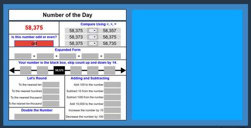 NO PREP- Fantasy Themed (5) Number of the Day 5-digit Digital Jigsaw ...